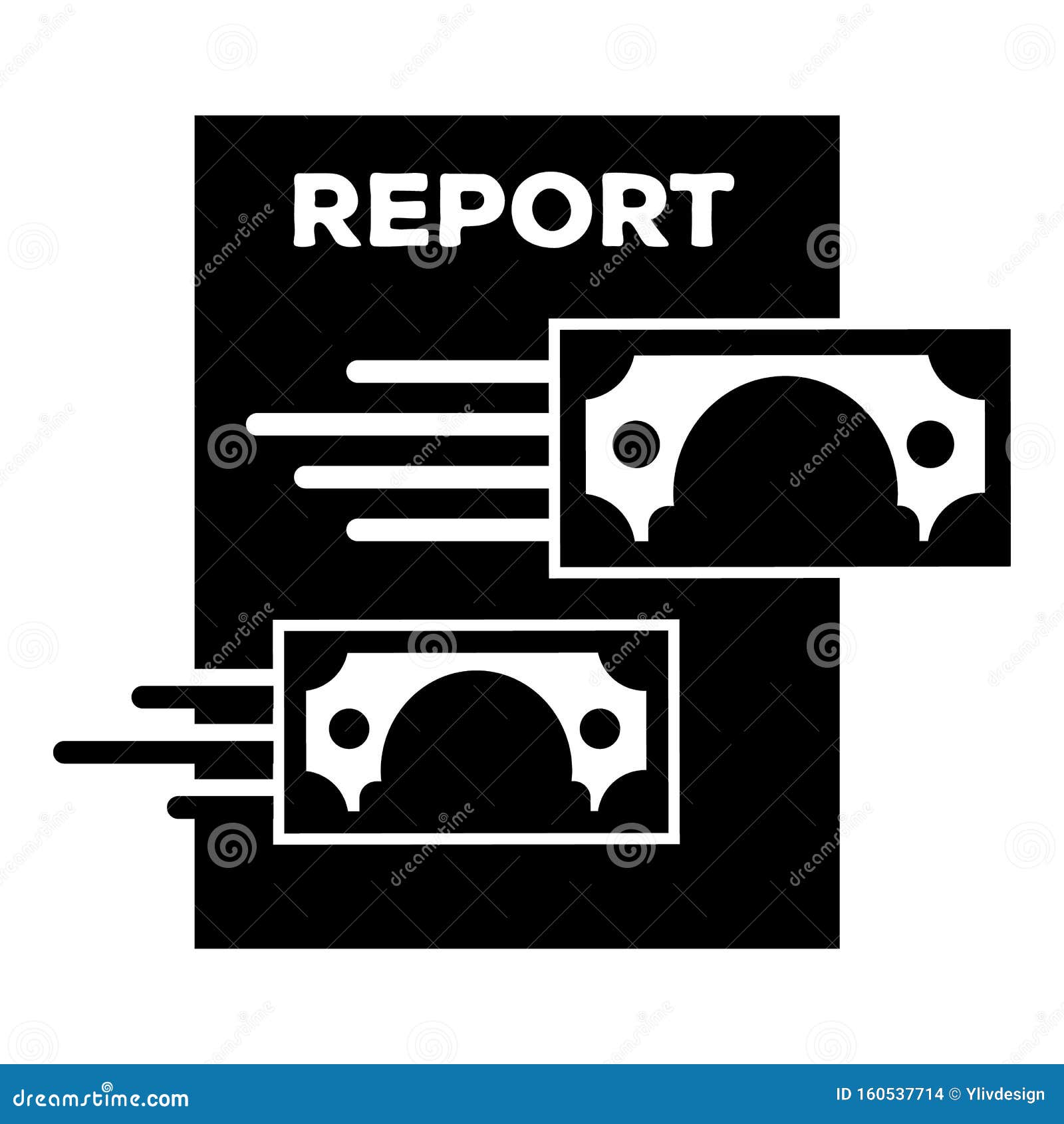 Expense Report Icon, Simple Style Stock Vector - Illustration of ...