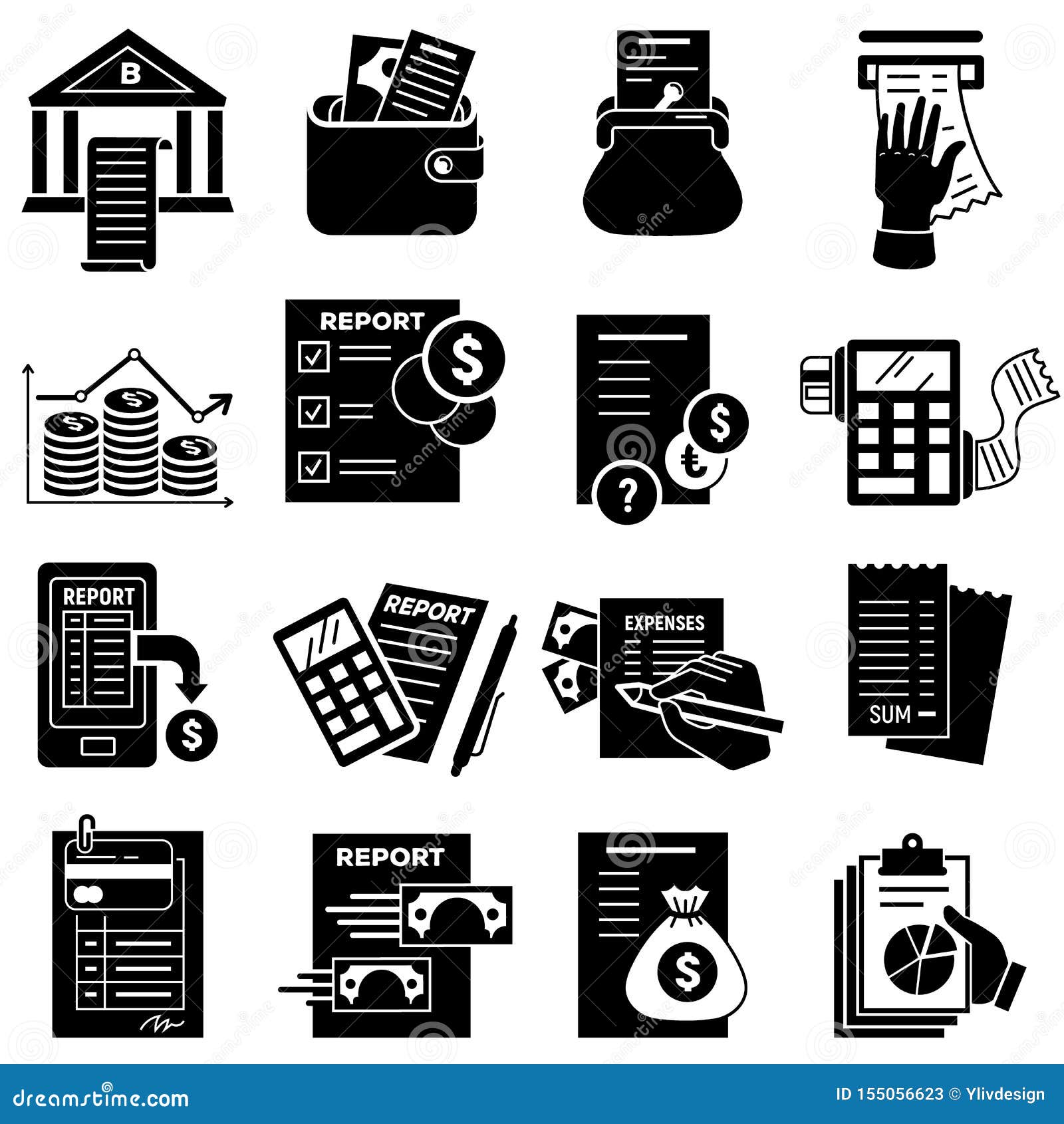Expense Report Icons Set, Simple Style Stock Vector - Illustration of ... Expense Report Icons Set, Simple Style Stock Vector - Illustration of ...