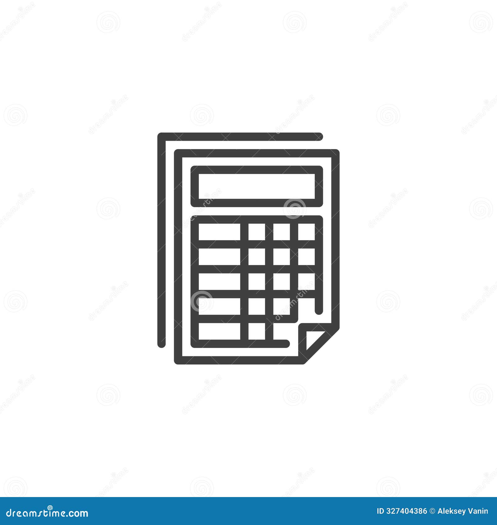 Expense Report line icon stock vector. Illustration of pixel - 327404386
