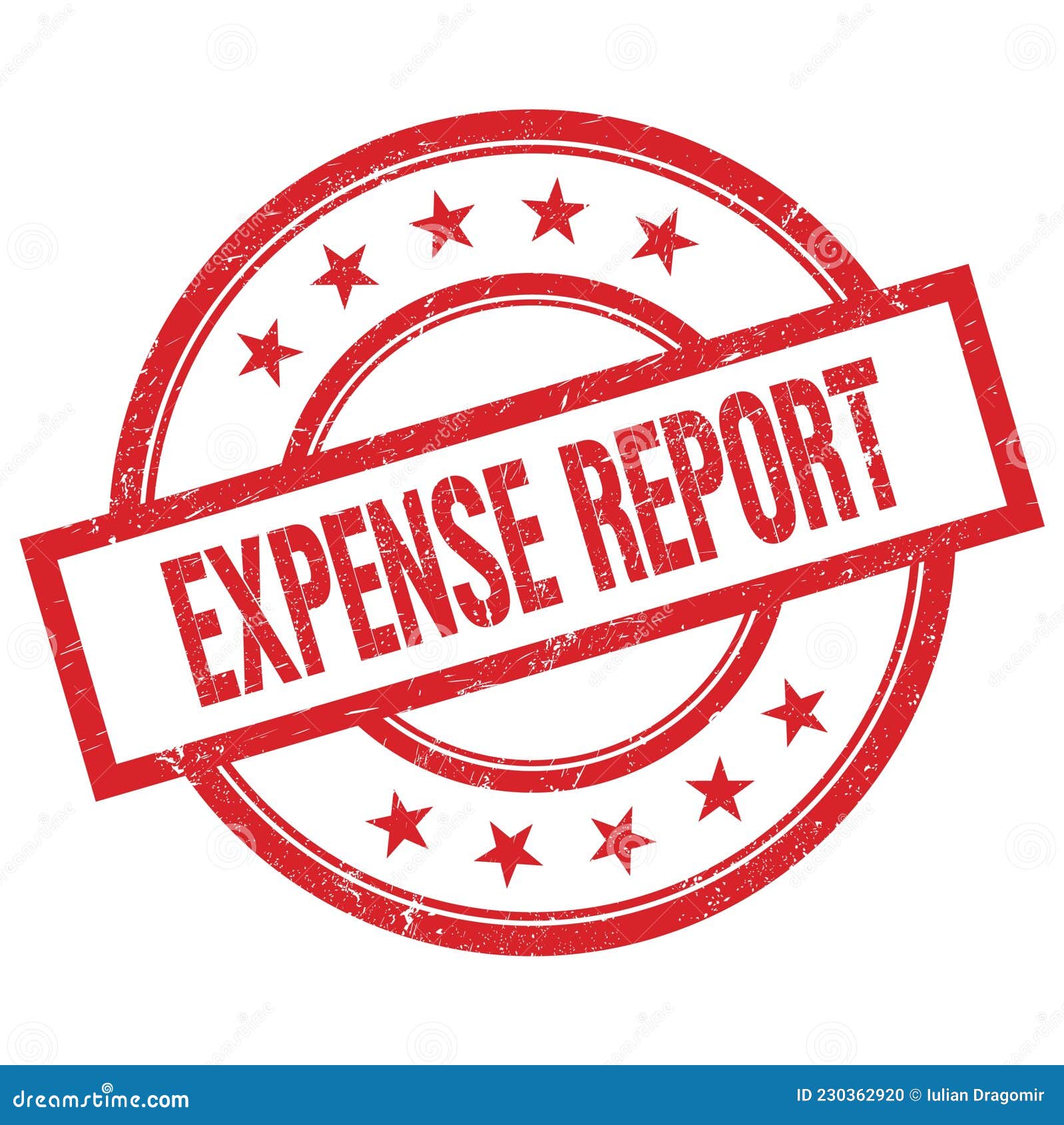 EXPENSE REPORT Text Written On Red Vintage Round Stamp Stock Photo ...