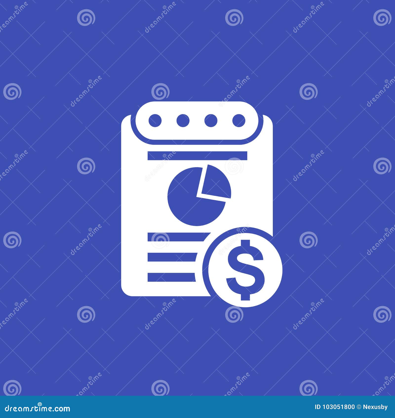 Expense report vector icon stock vector. Illustration of cost - 103051800