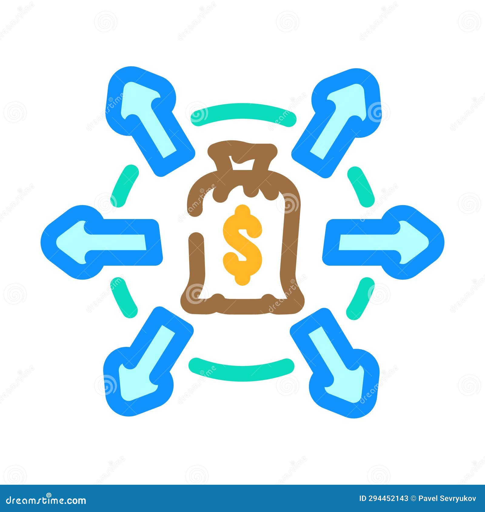 Expense Tracking Color Icon Vector Illustration Stock Vector ...