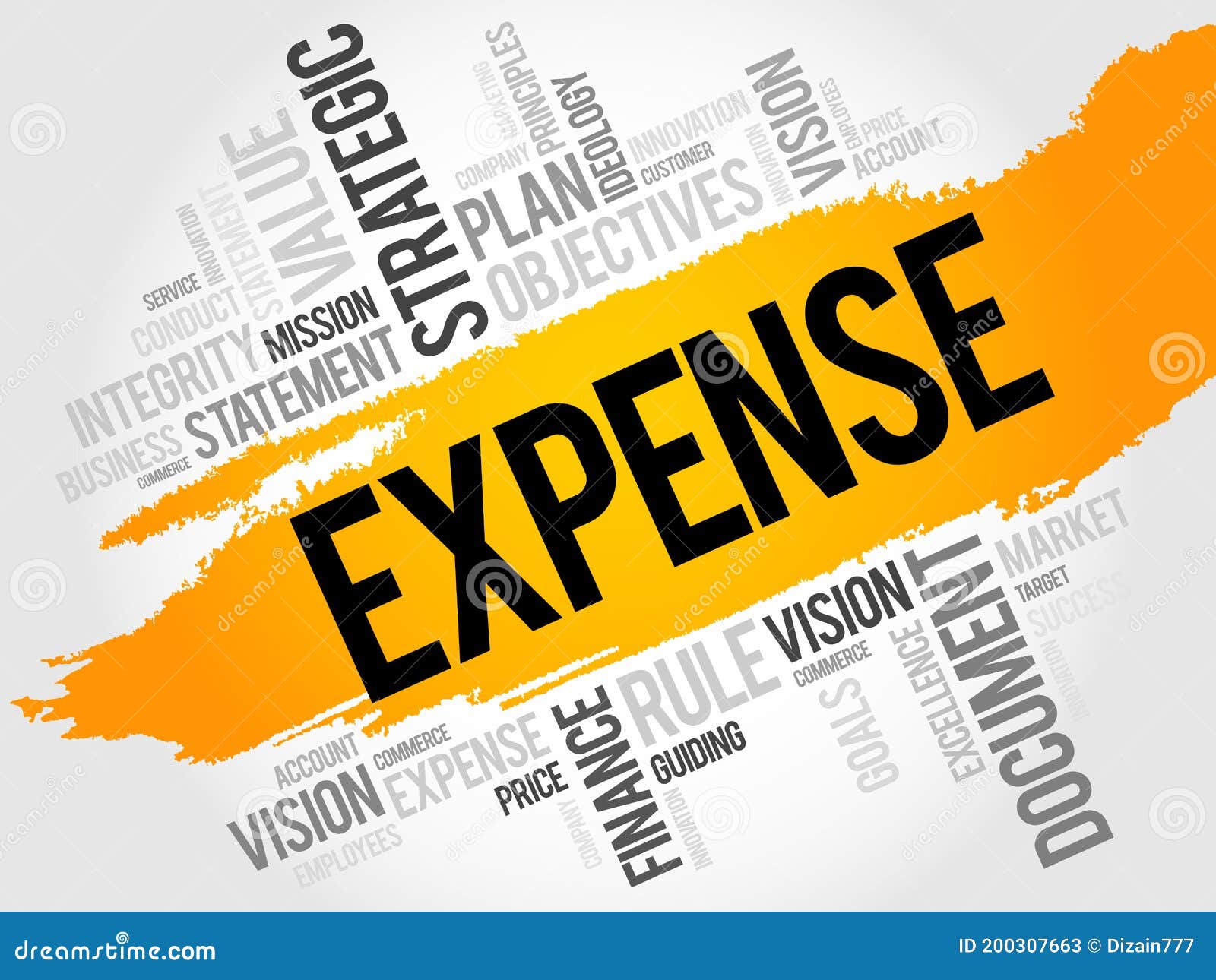 Expense Word Lettering Illustration | CartoonDealer.com #101907208