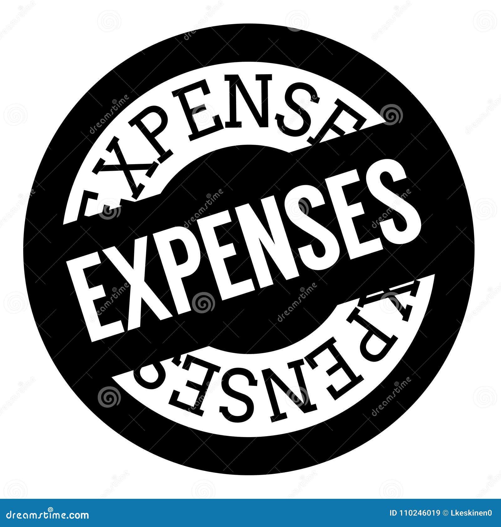 Expenses stamp typ stock vector. Illustration of sign - 110246019