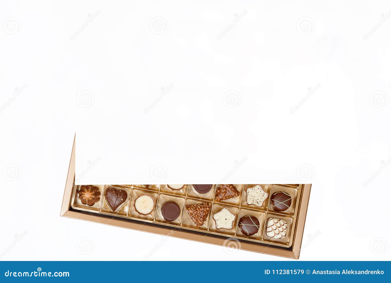 Expensive Chocolates in an Open Box Stock Image - Image of flavor ...