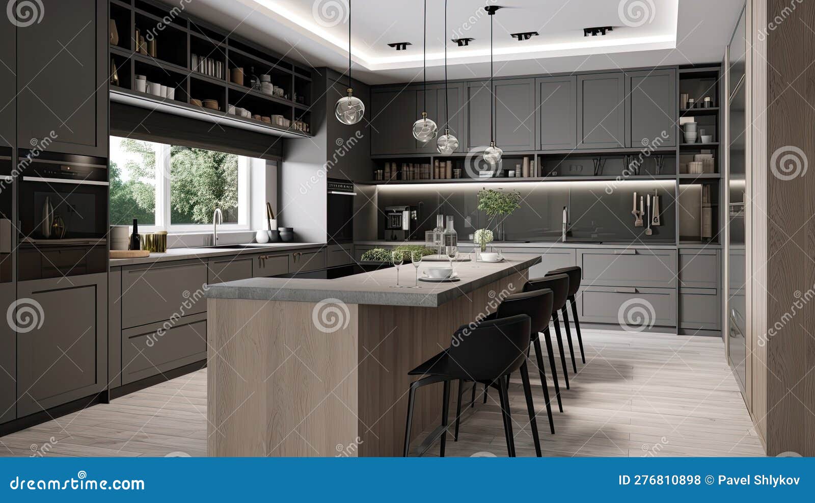 Expensive, Design Kitchen Project in an Expensive Apartment Made of ...