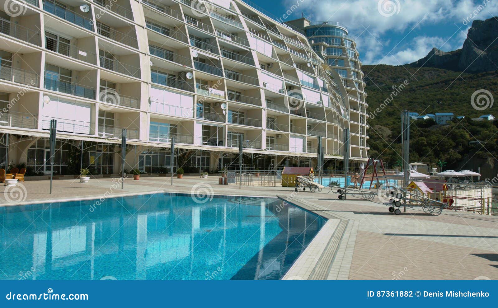 Expensive Hotel Complex Located in the Mountains Stock Photo - Image of ...