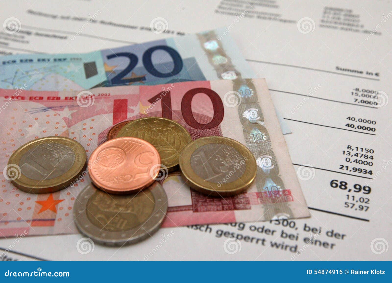 Expensive invoice stock photo. Image of cash, banknote - 54874916