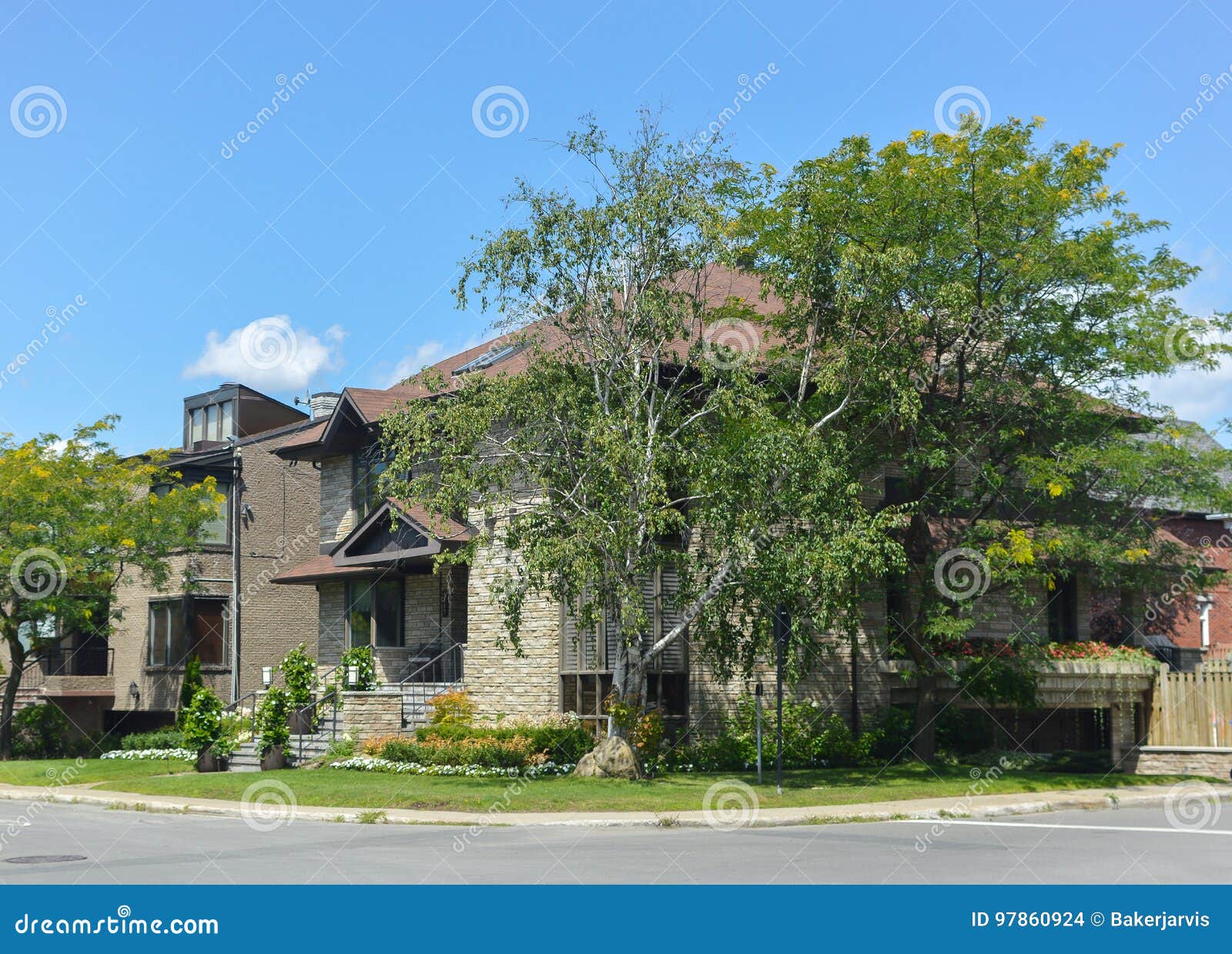 Expensive Modern House with Huge Windows Stock Photo - Image of design ...