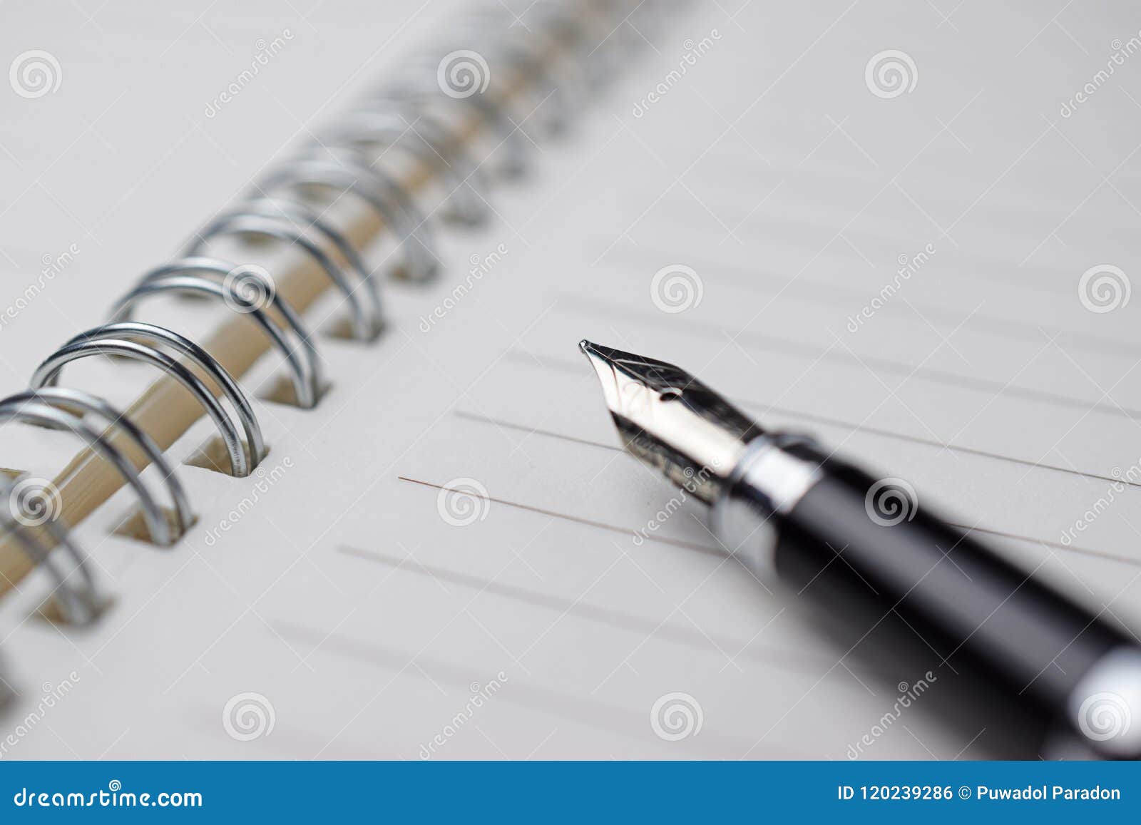 Expensive pen on notebook stock photo. Image of white - 120239286