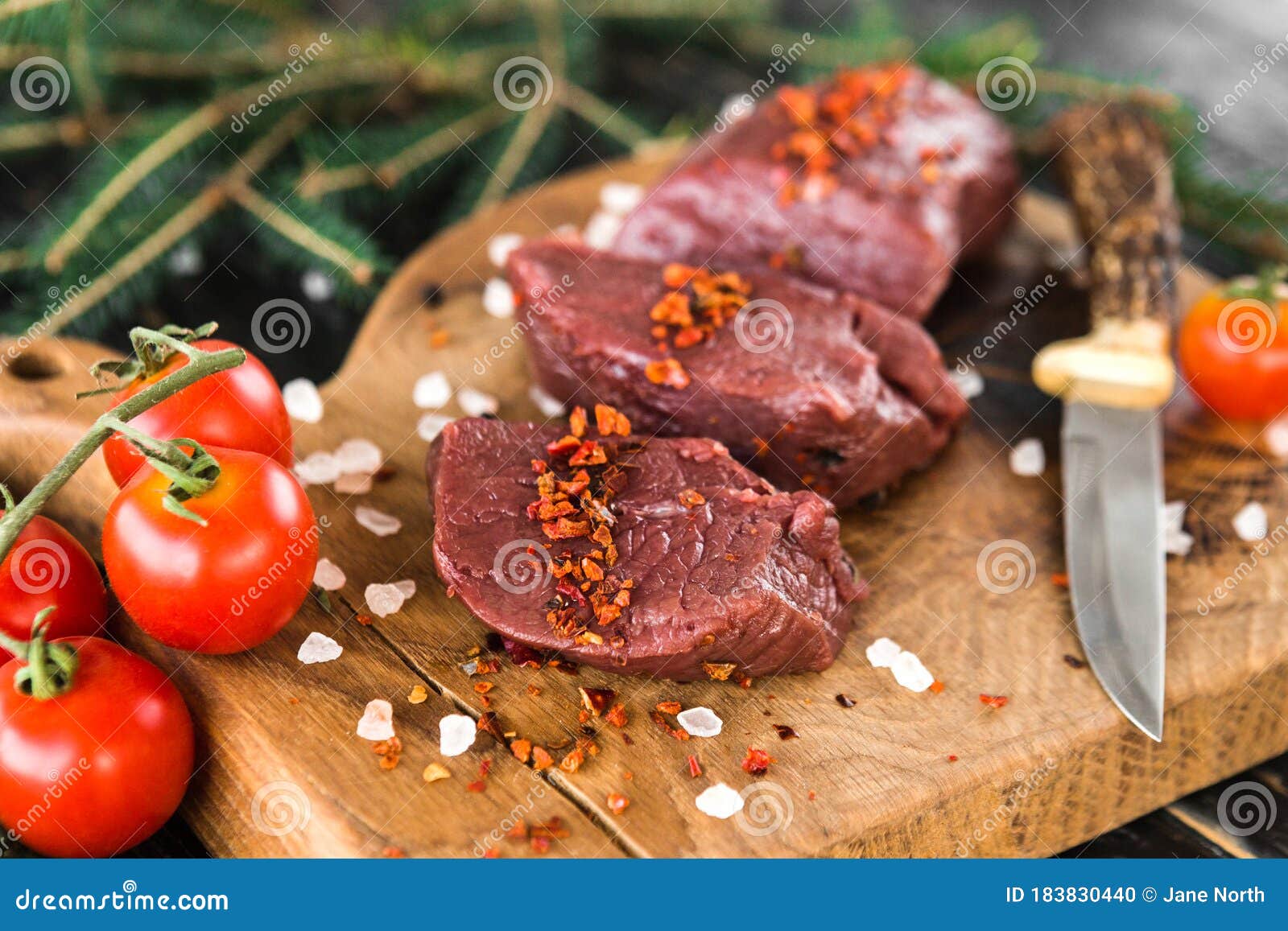 Expensive Pork Beef Steak in a Restaurant Stock Photo - Image of ...