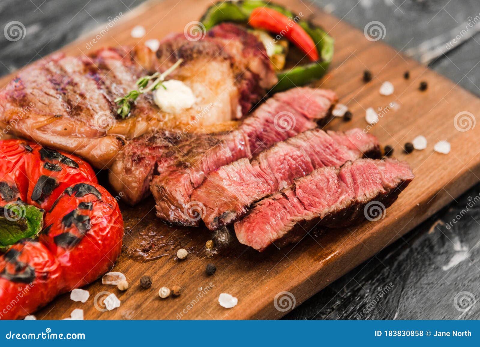 Expensive Pork Beef Steak in a Restaurant Stock Photo - Image of ...