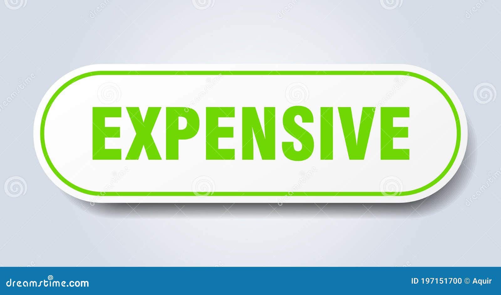 Expensive Sign. Rounded Isolated Button. White Sticker Stock Vector ...