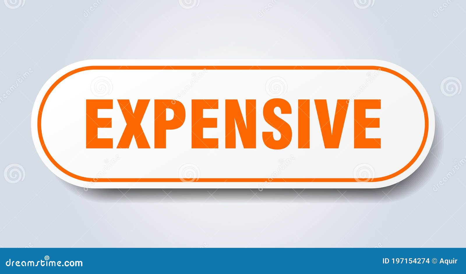 Expensive Sign. Rounded Isolated Button. White Sticker Stock Vector ...