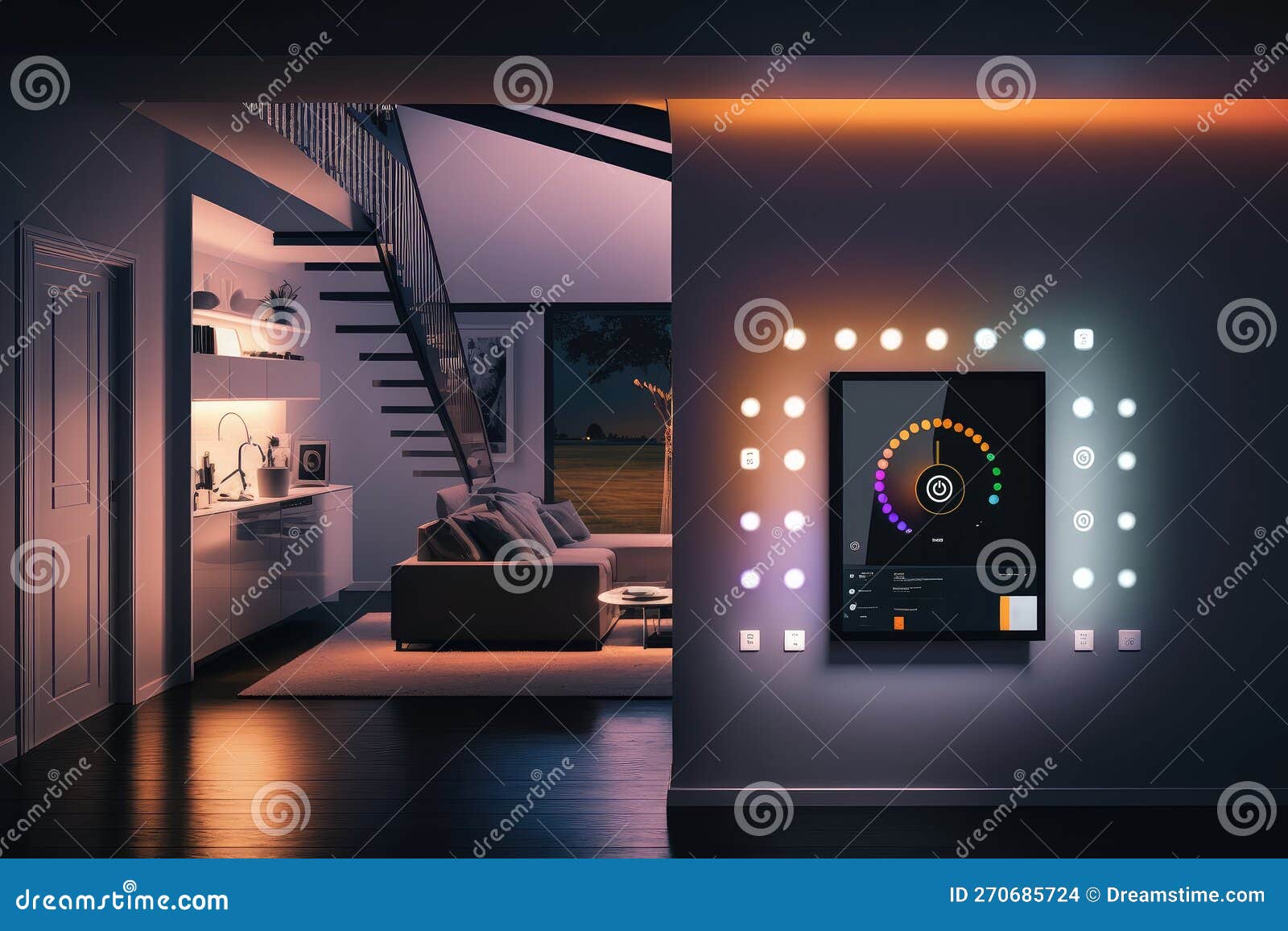 Expensive Smart Home with Advanced Technology Stock Illustration ...