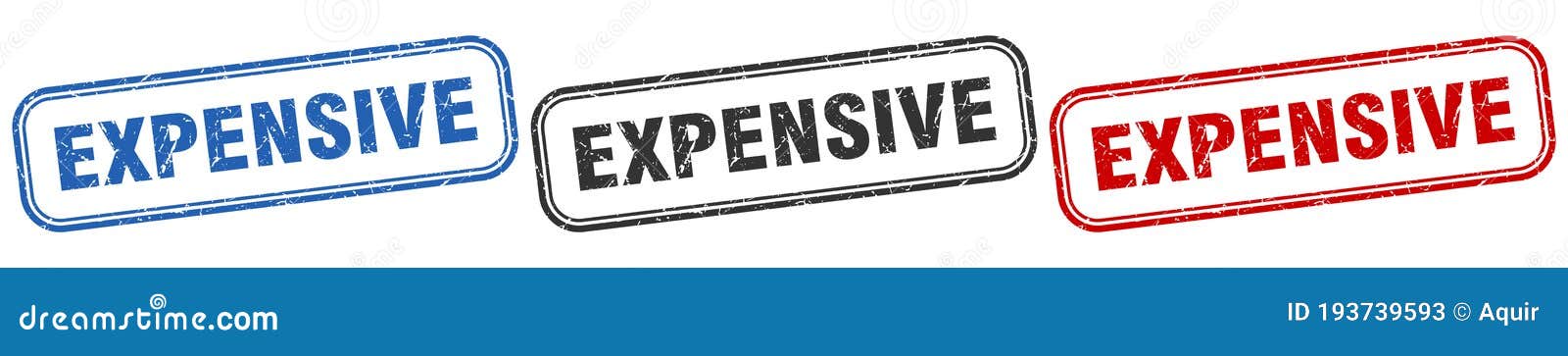Expensive Square Isolated Sign Set. Expensive Stamp Stock Vector ...