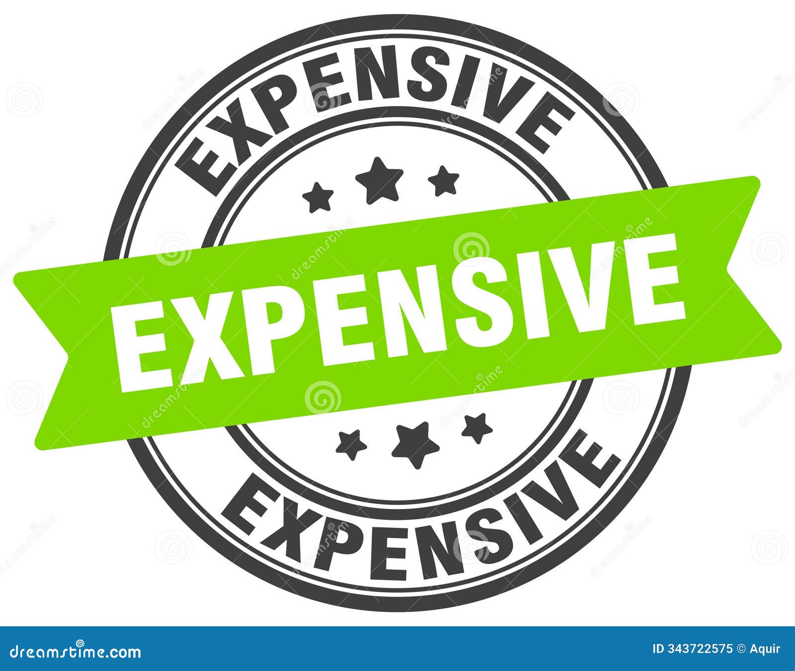 Expensive Stamp. Expensive Label on Transparent Background. Round Sign ...