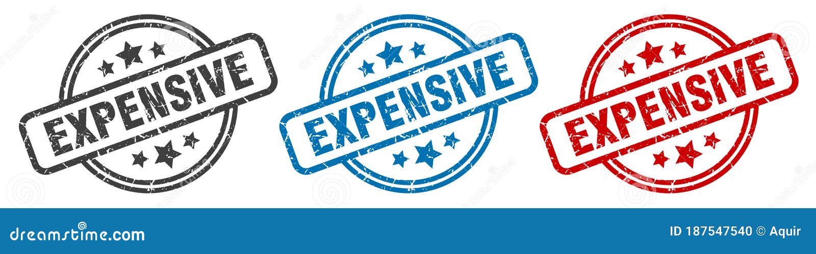 Expensive Stamp. Expensive Round Isolated Sign Stock Vector ...