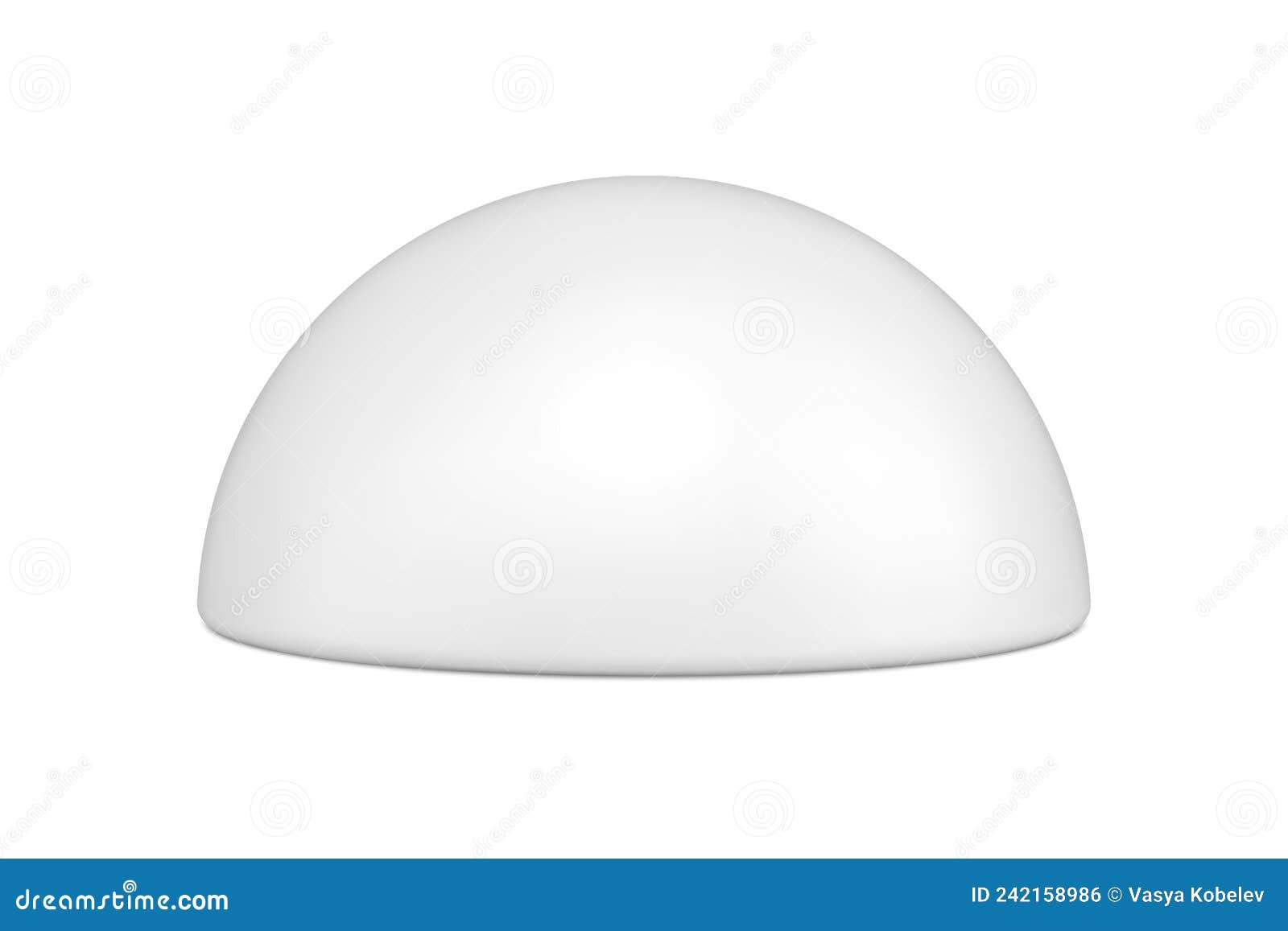 Expensive White Realistic Volume Half Circle Glossy 3d Template ...