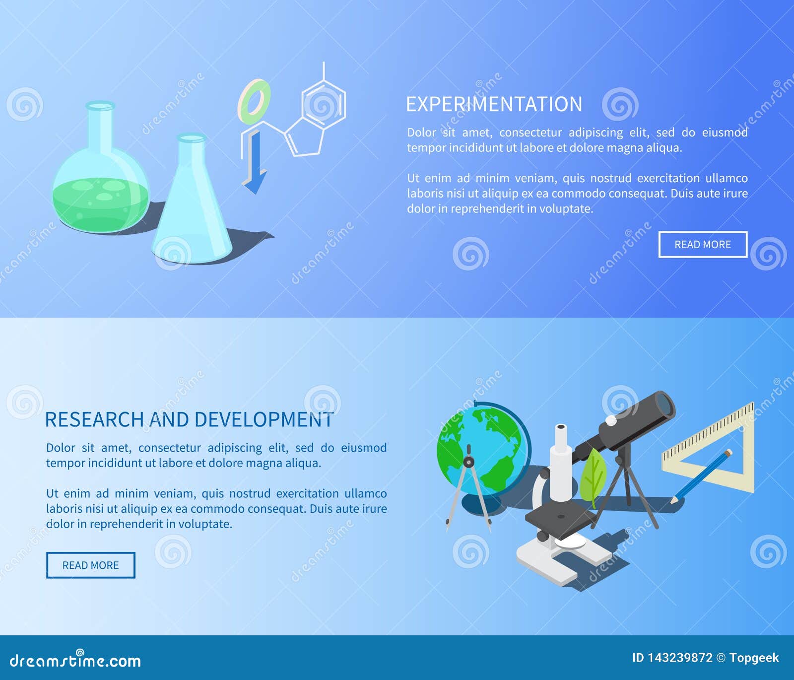 Experementation, Research and Development Info Stock Vector ...