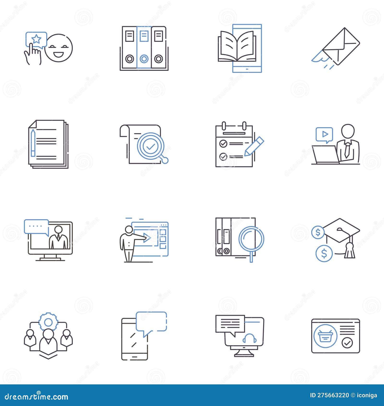 Experience Accumulation Line Icons Collection. Growth, Progress ...
