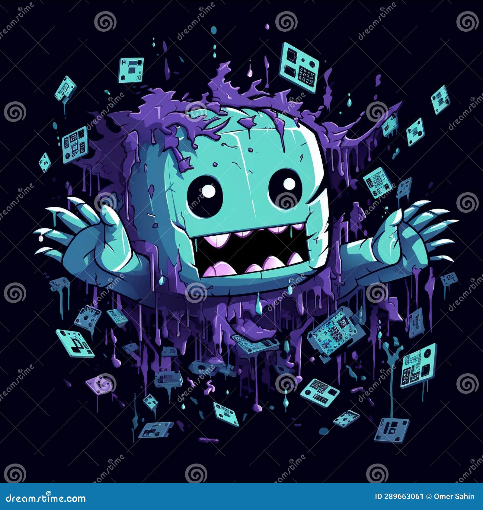 Byte Banshee - Cute and Amusing Gaming Logo Stock Image - Image of ...