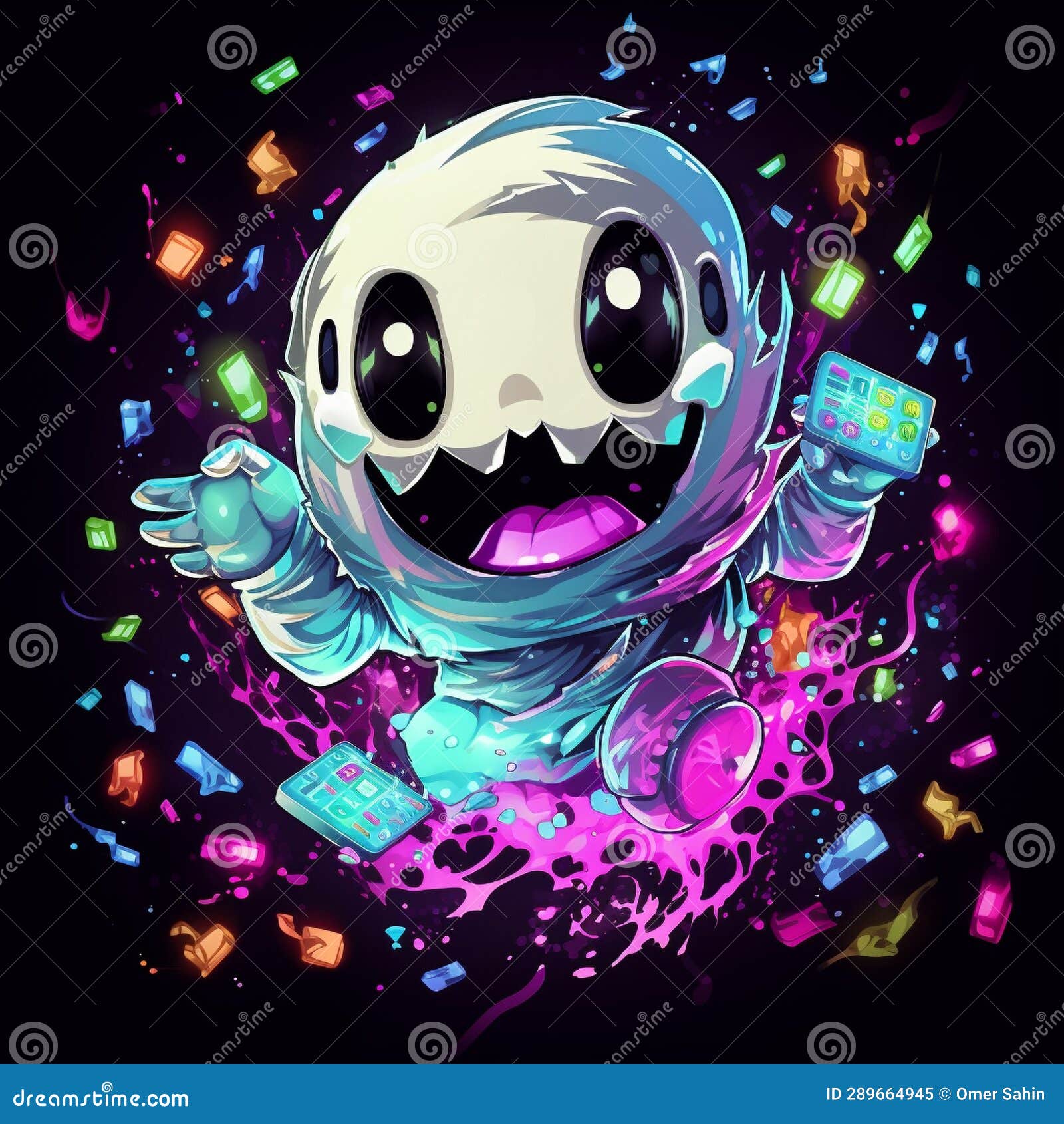 Byte Banshee - Cute and Amusing Gaming Logo Stock Image - Image of ...