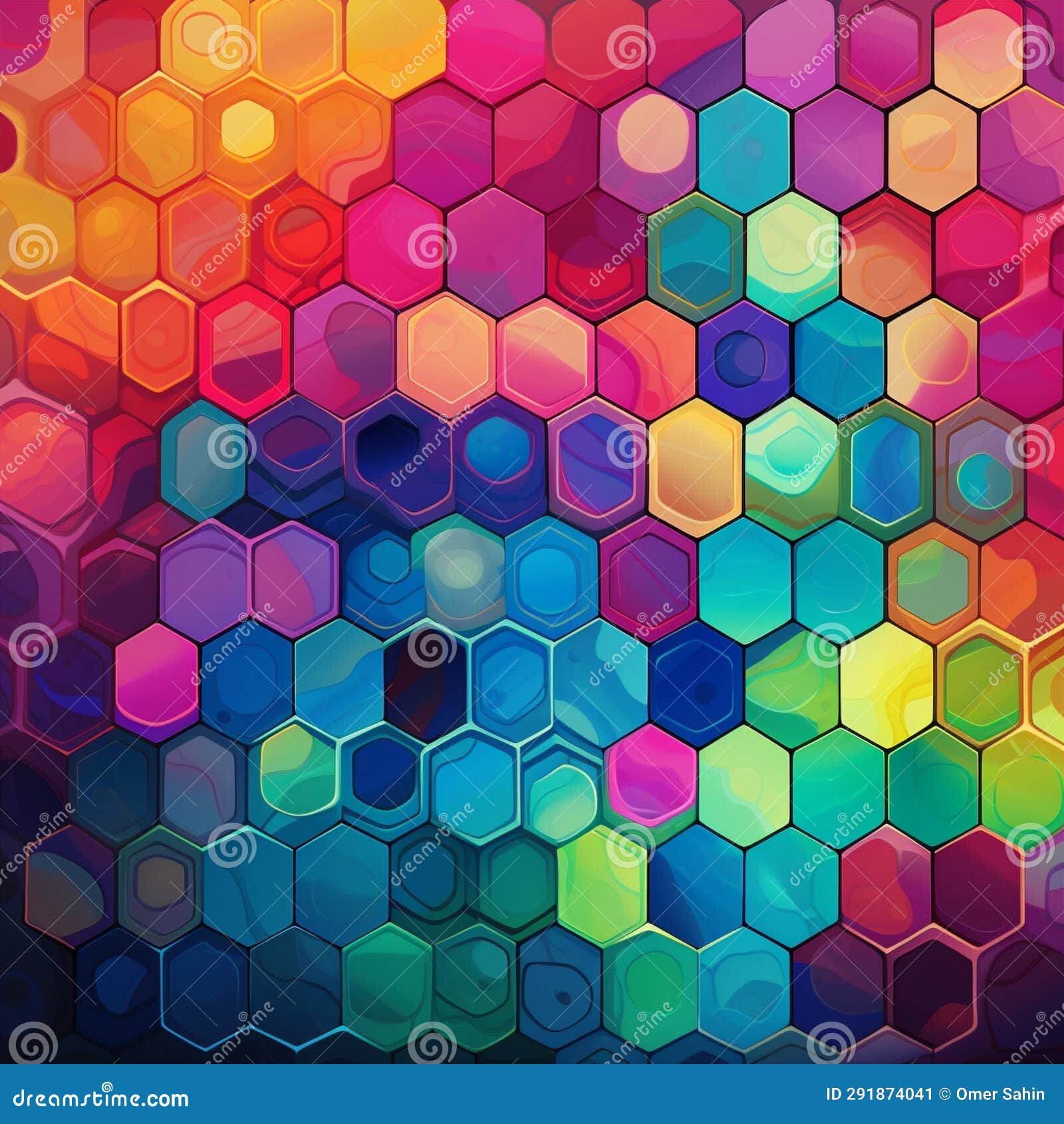 Abstract Hexagonal Puzzle Artwork Stock Illustration - Illustration of ...