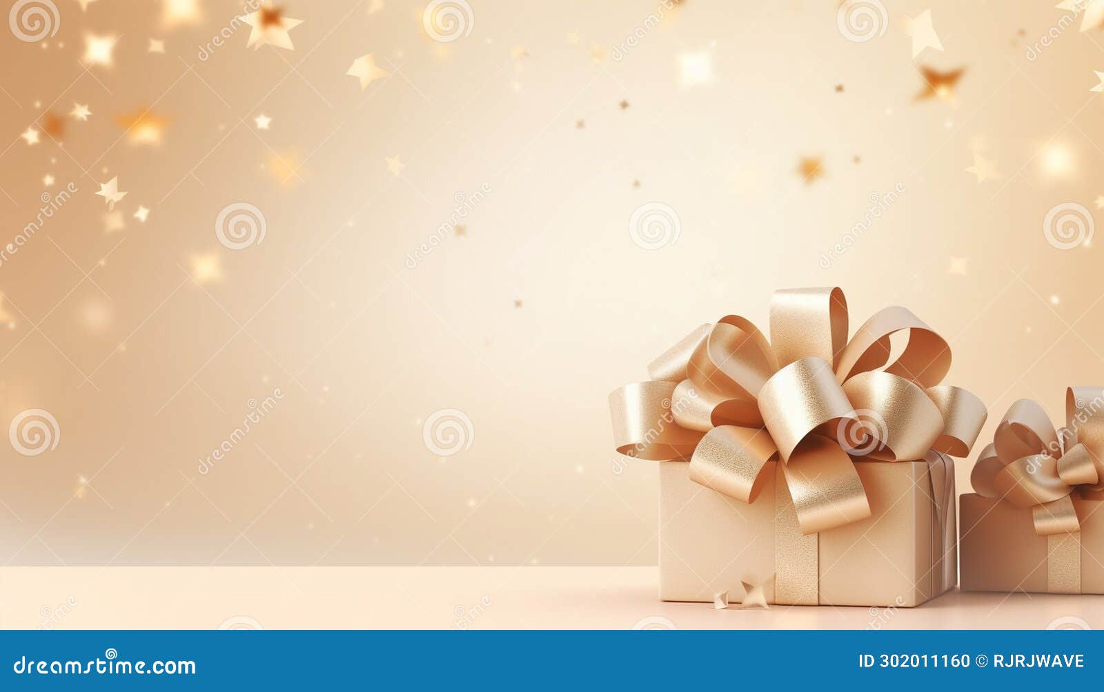 Golden Elegance: Gift Delight Stock Illustration - Illustration of copy ...