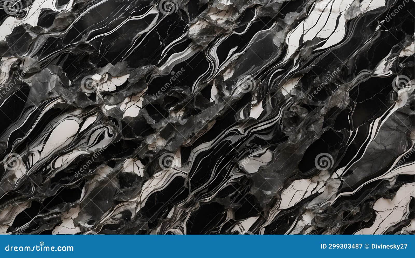 Silver Threads: Black Forest Marble S Dramatic Texture. AI Generate ...