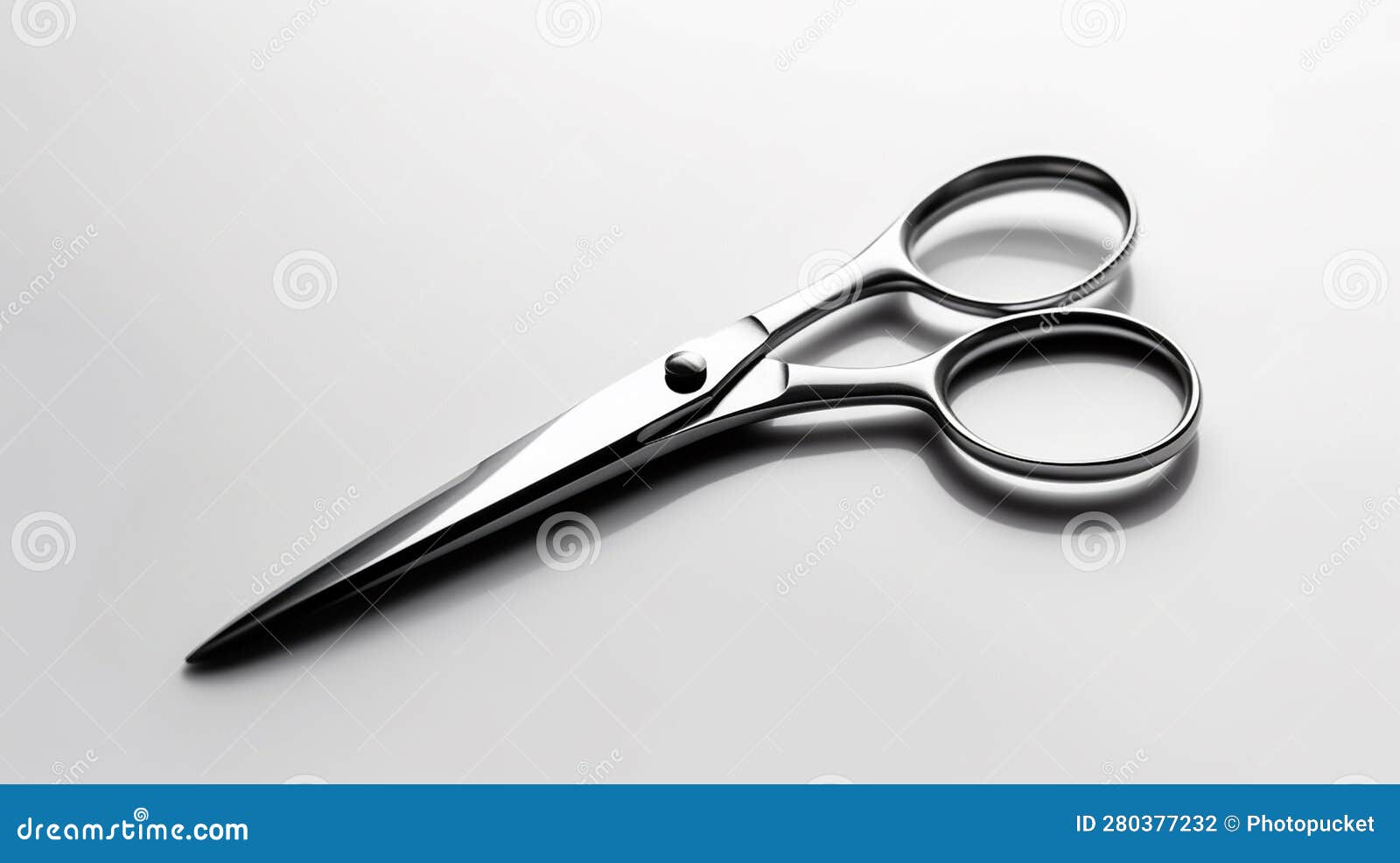 Single Pair of Scissors Against a Clean White Backdrop Stock ...