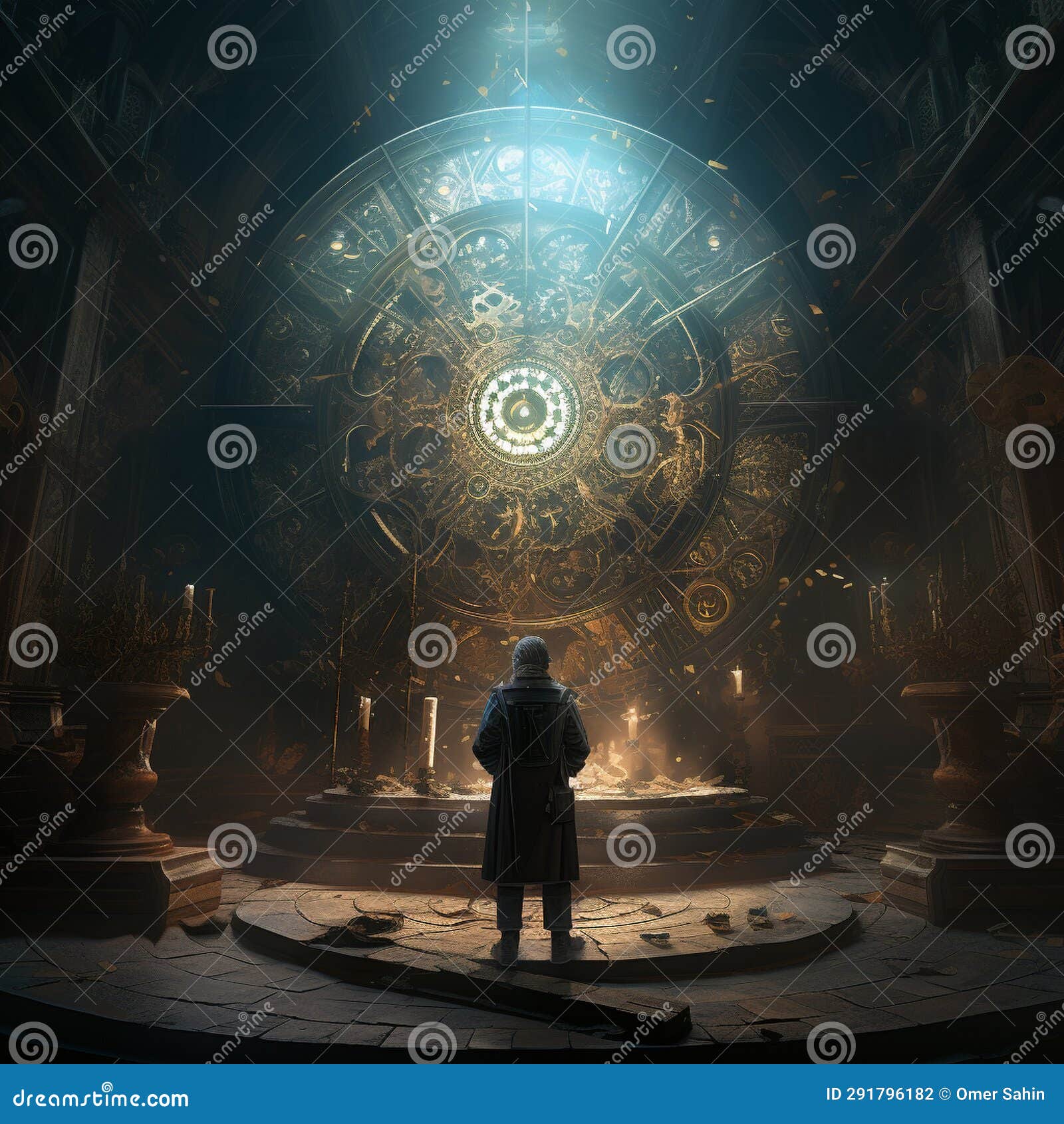 Mysterious Ancient Artifact with Symbols and Engravings Stock Photo ...