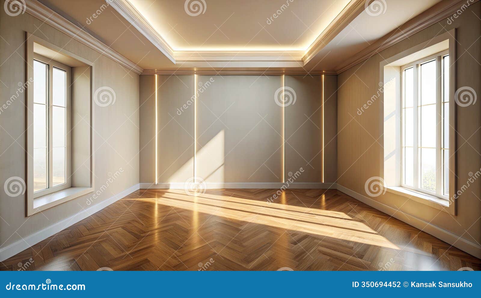 Stunning 3D Render of an Unfurnished Room Corner Design Inspiration for ...