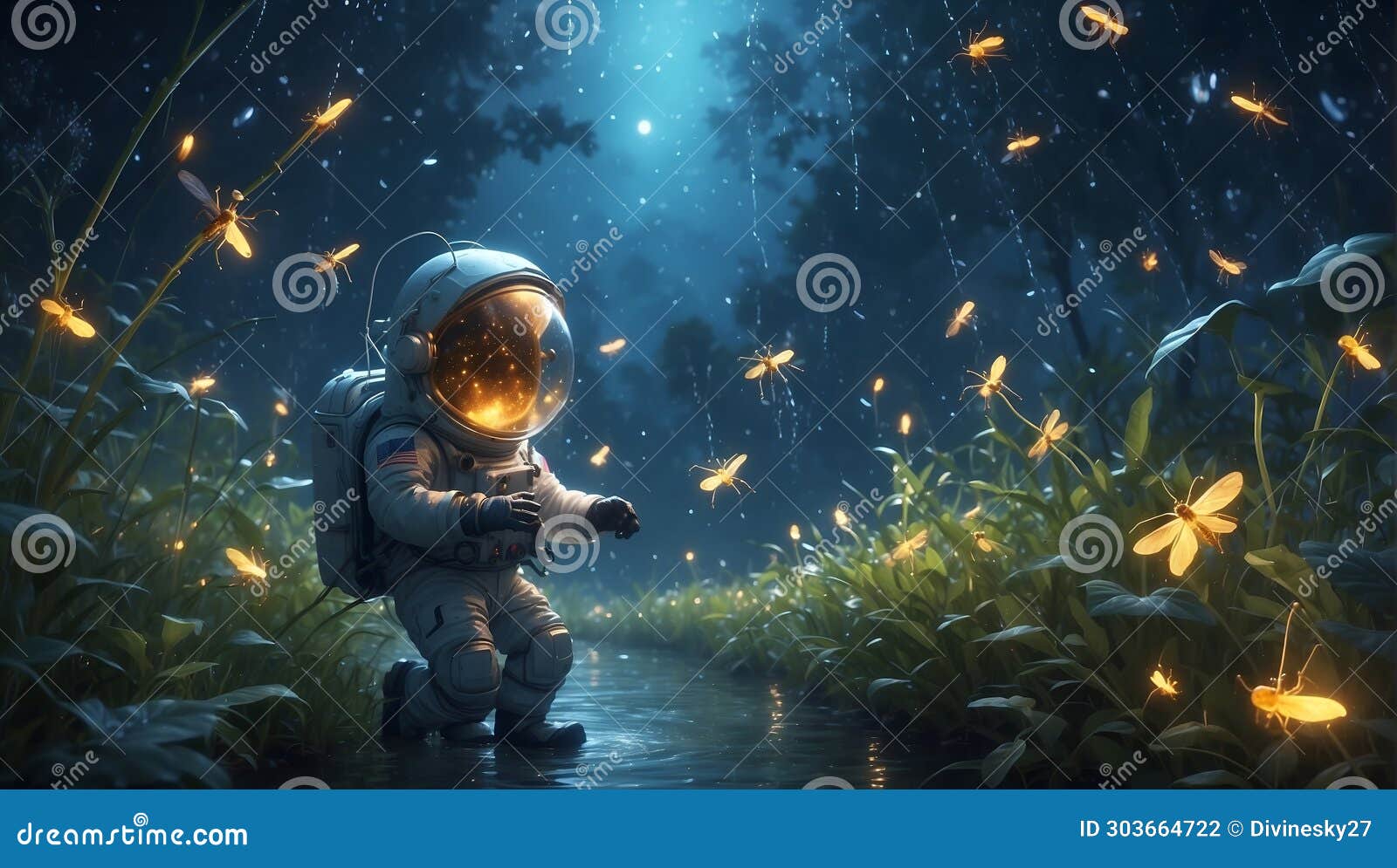 Enchanting Insect Dance Party By Sparkling Waterfall - Unreal Engine 5 ...