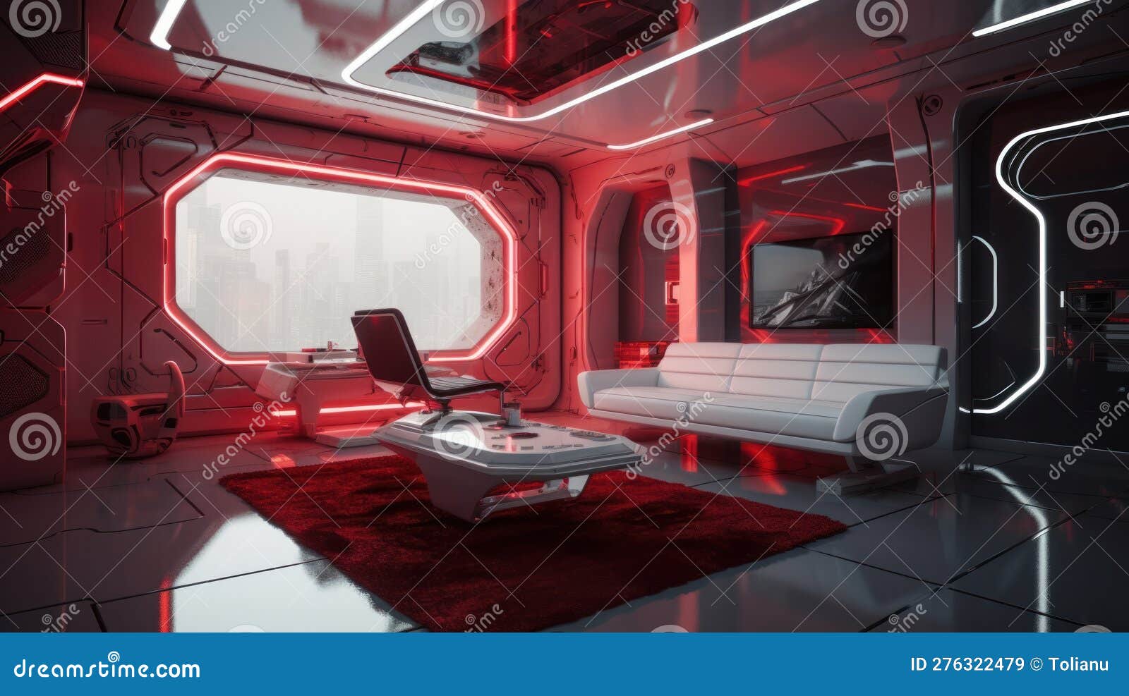 Experience the Award-Winning Bionic Interior with Shiny Fire Red Walls ...