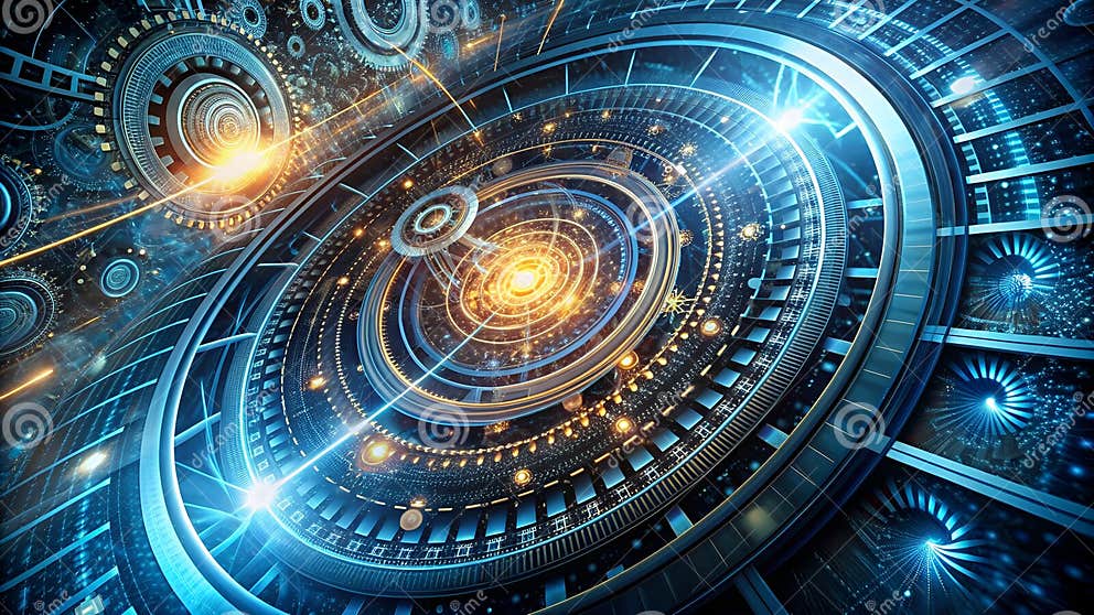 A Mesmerizing Futuristic Interface Glowing Sphere and Dynamic UI Render ...