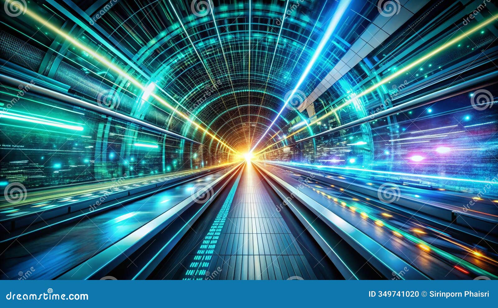 Hyperspeed Network Tunnel Visualizing the Future of Data Transmission ...