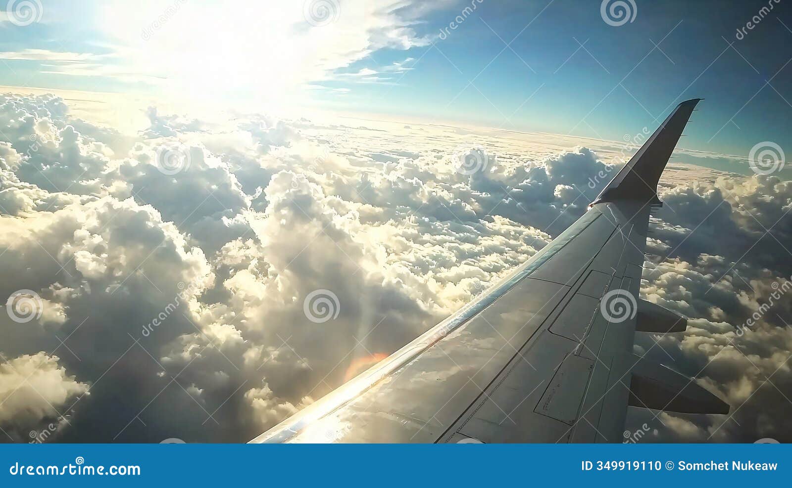 Experience the Breathtaking View from Your Window Seat Mid-flight Over ...