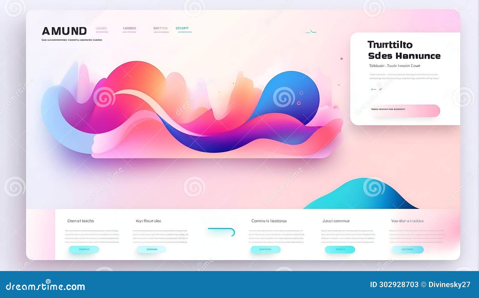 Navigating Brilliance: Intuitive UI UX Landing Page. AI Generate Stock ...