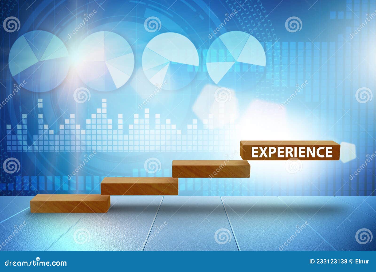 Experience Business Concept with Steps Going Up Stock Photo - Image of ...