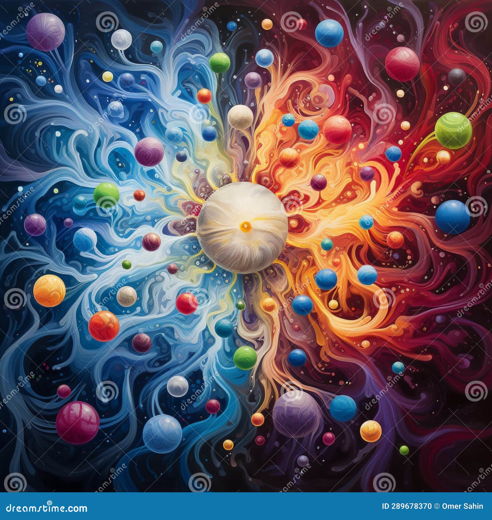 Artistic Atoms: Imaginative Fusion of Science and Creativity Stock ...