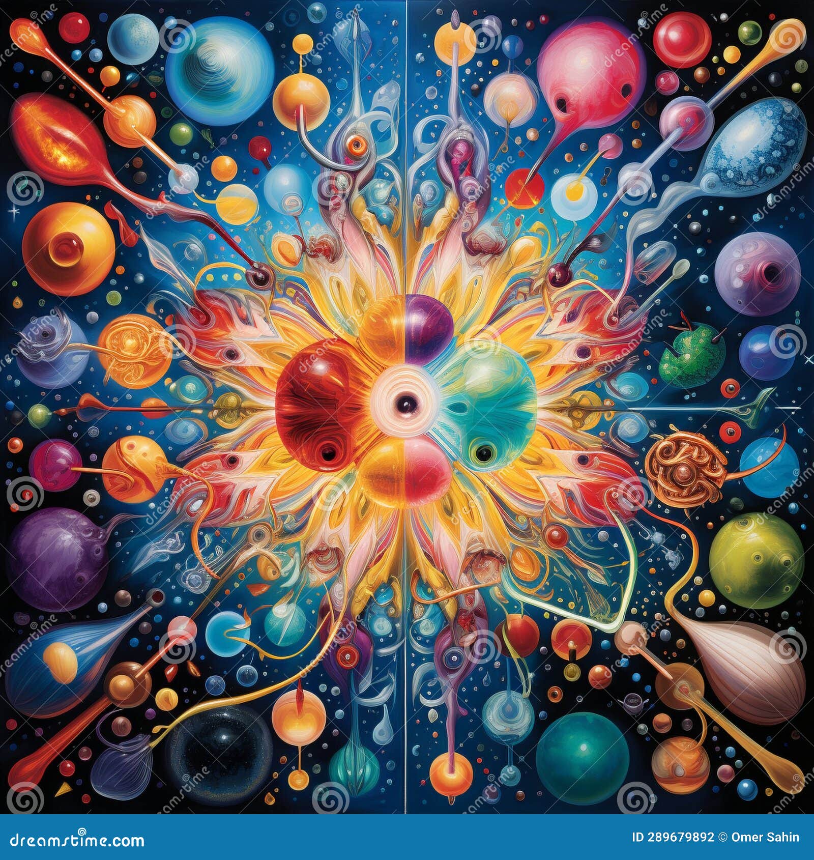 Artistic Atoms: Imaginative Fusion of Science and Creativity Stock ...