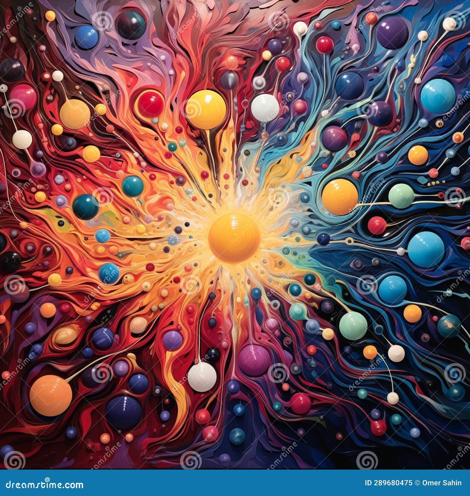 Artistic Atoms: Imaginative Fusion of Science and Creativity Stock ...