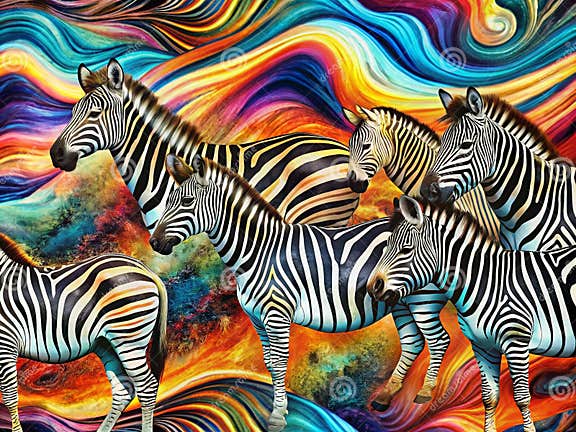 Stunning Zebra Pattern with Liquid Marble Effect a Panoramic ...