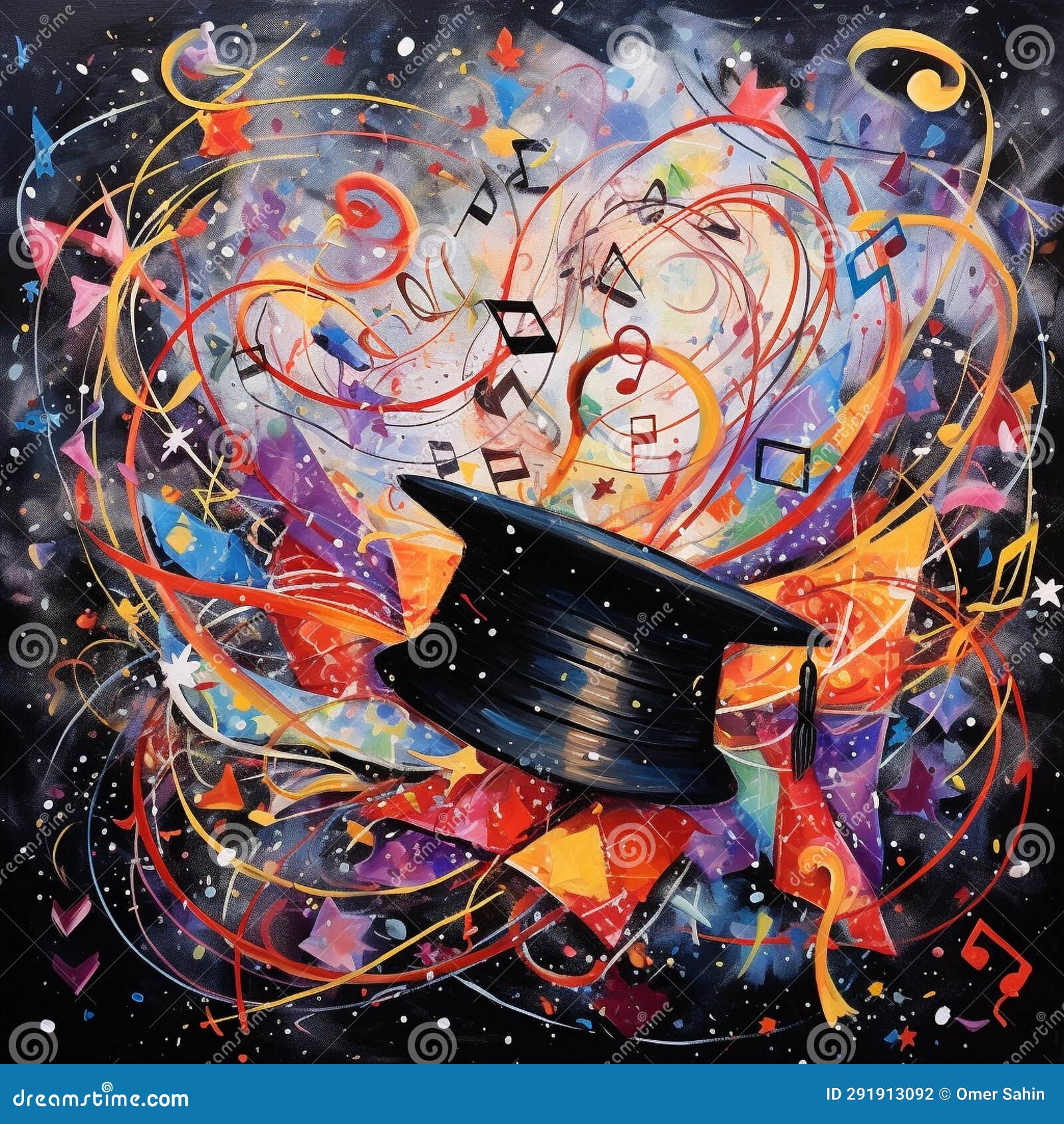 The Symphony of Education: Graduation Cap As a Conductor S Baton Stock ...