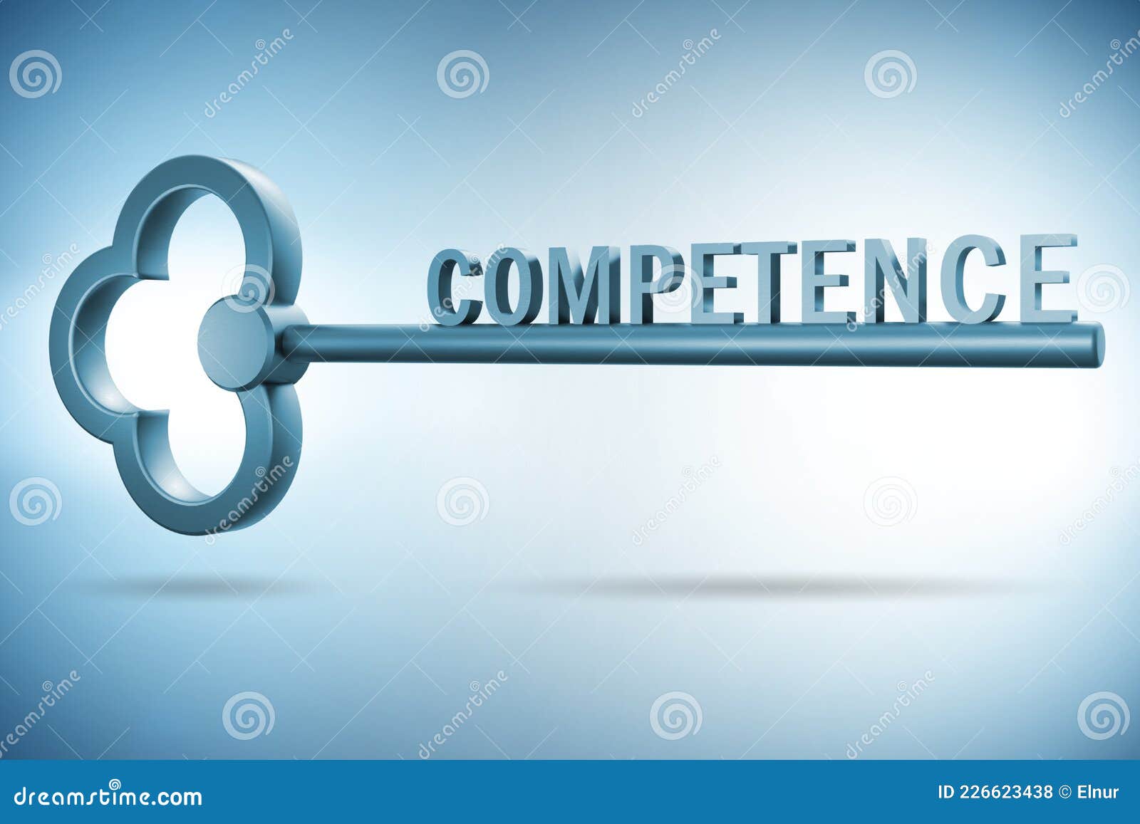 Experience and Competence Concept with Key - 3d Rendering Stock ...