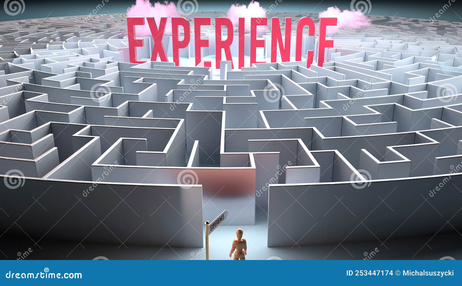 Experience and a Complicated Path To it Stock Illustration ...