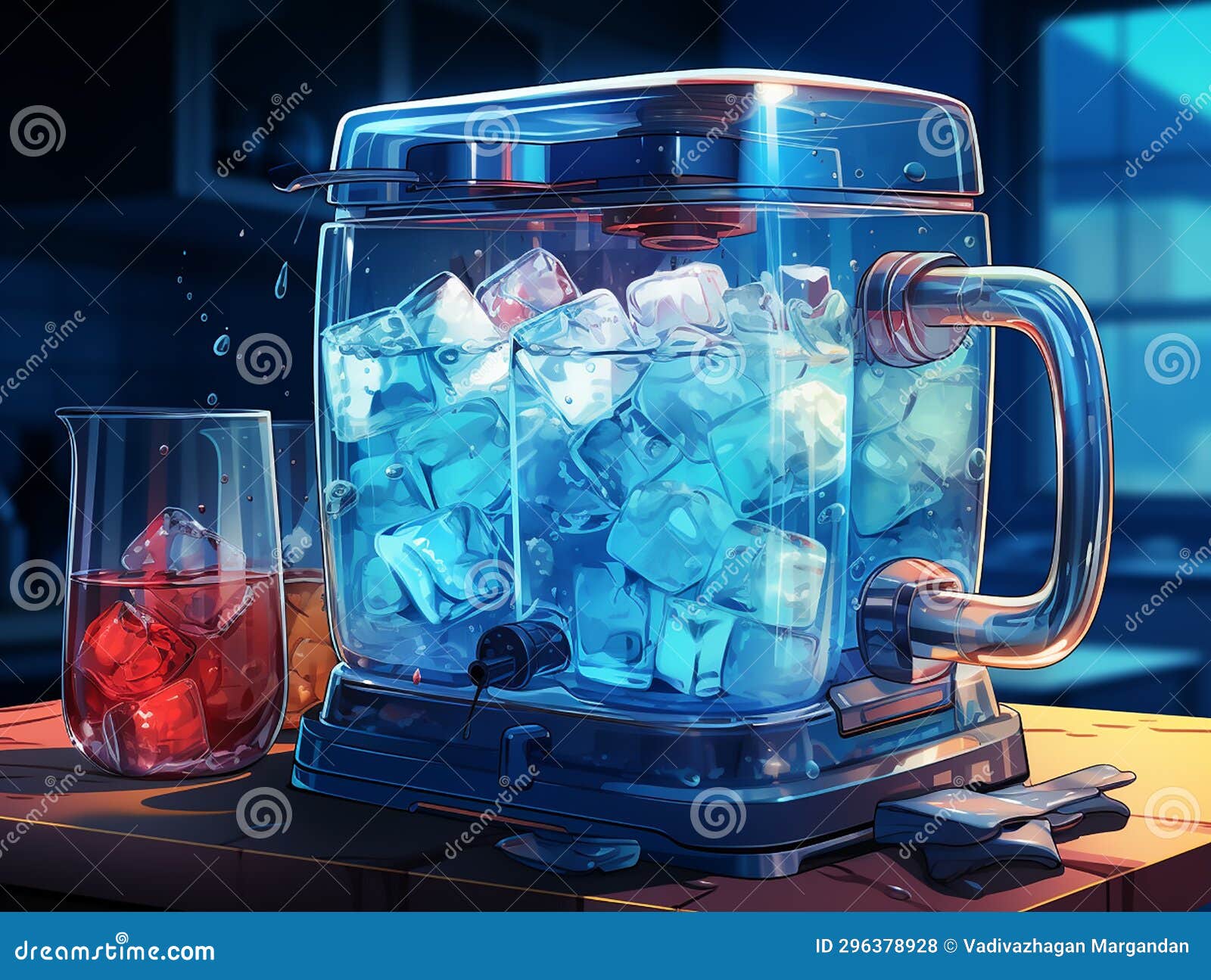 Ice Maker stock illustration. Illustration of machine - 296378928