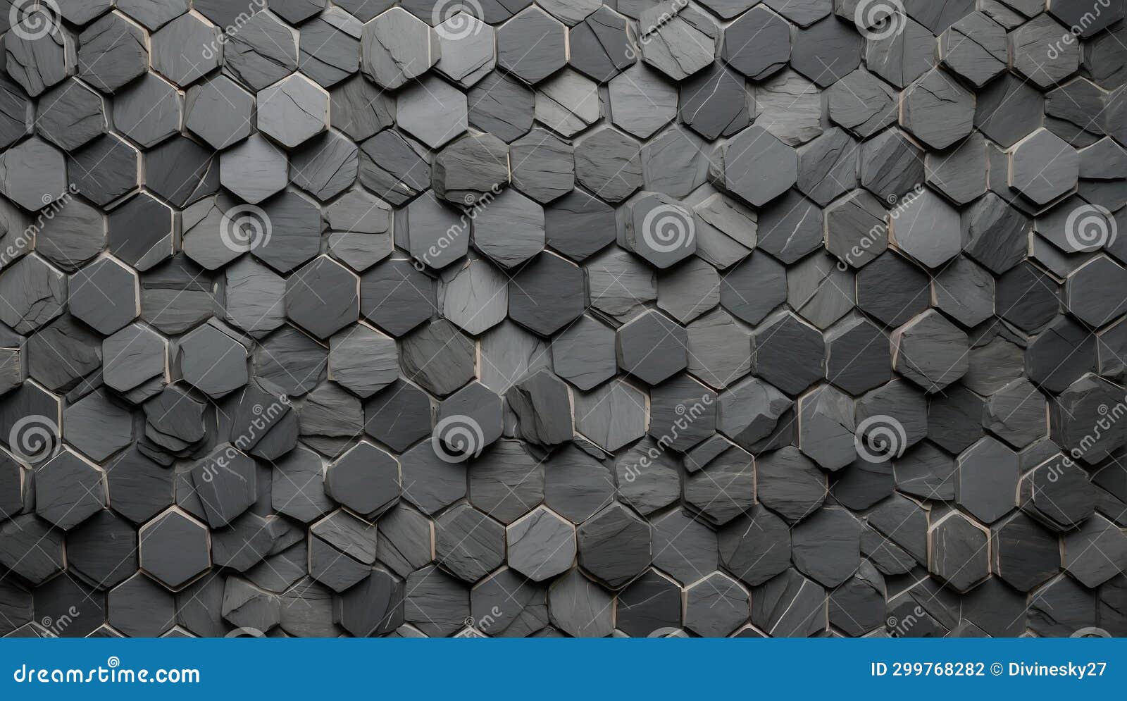 Slate Gray Elegance: Hexagon Precision Pattern. AI Generate Stock ...