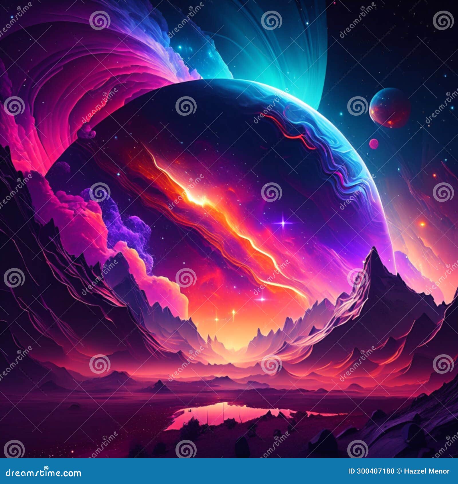 Celestial Wonders: Abstract Cosmos Symphony Stock Illustration ...